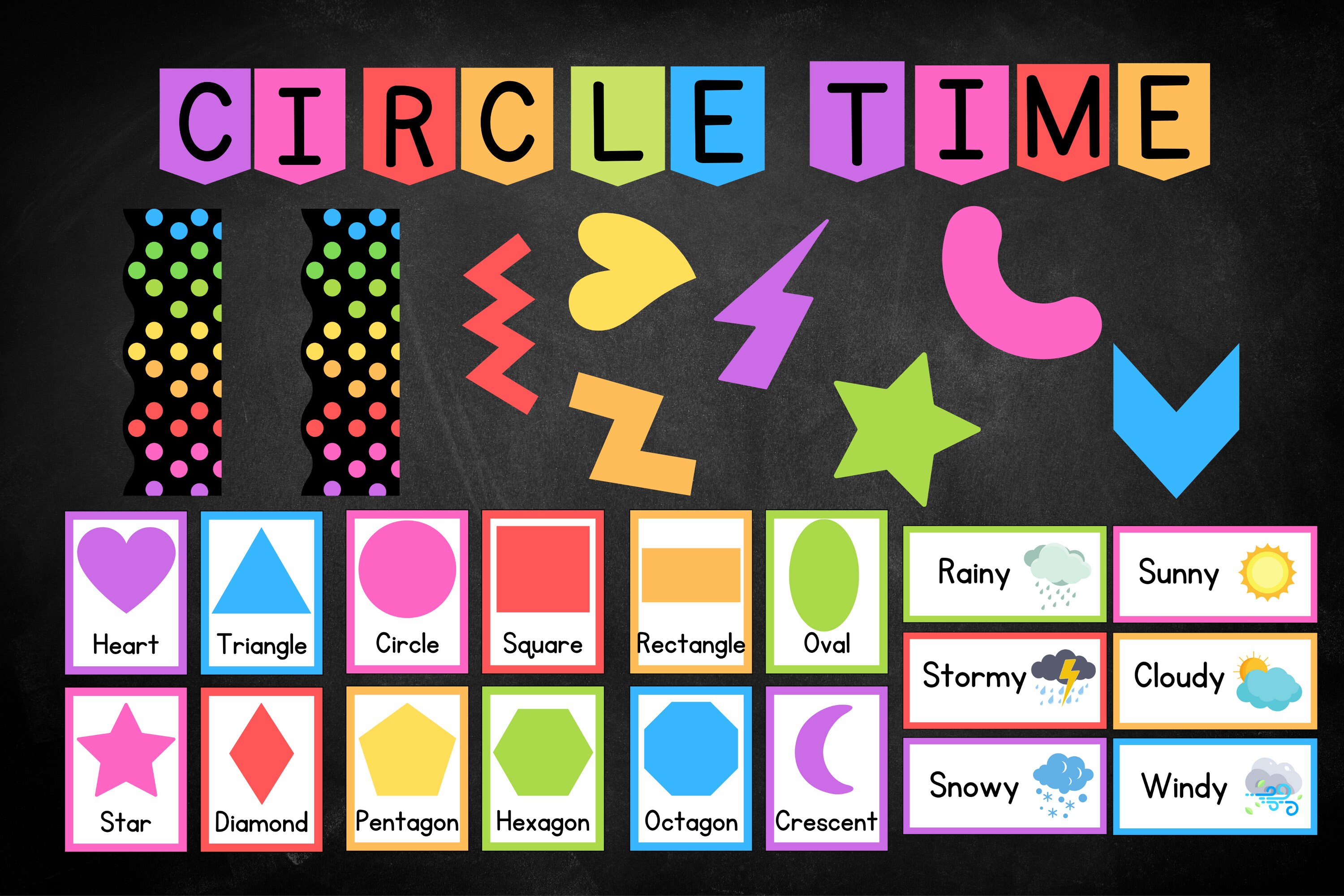 Circle Time Board Daycare Learning Preschool Homeschool - Etsy