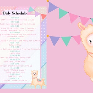 Daily Daycare Schedules | Editable | PDF Printable | 3 Designs for Your ...