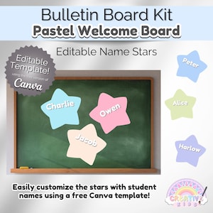 Rainbow Pastel Classroom Bulletin Board Kit | Back to School Classroom ...