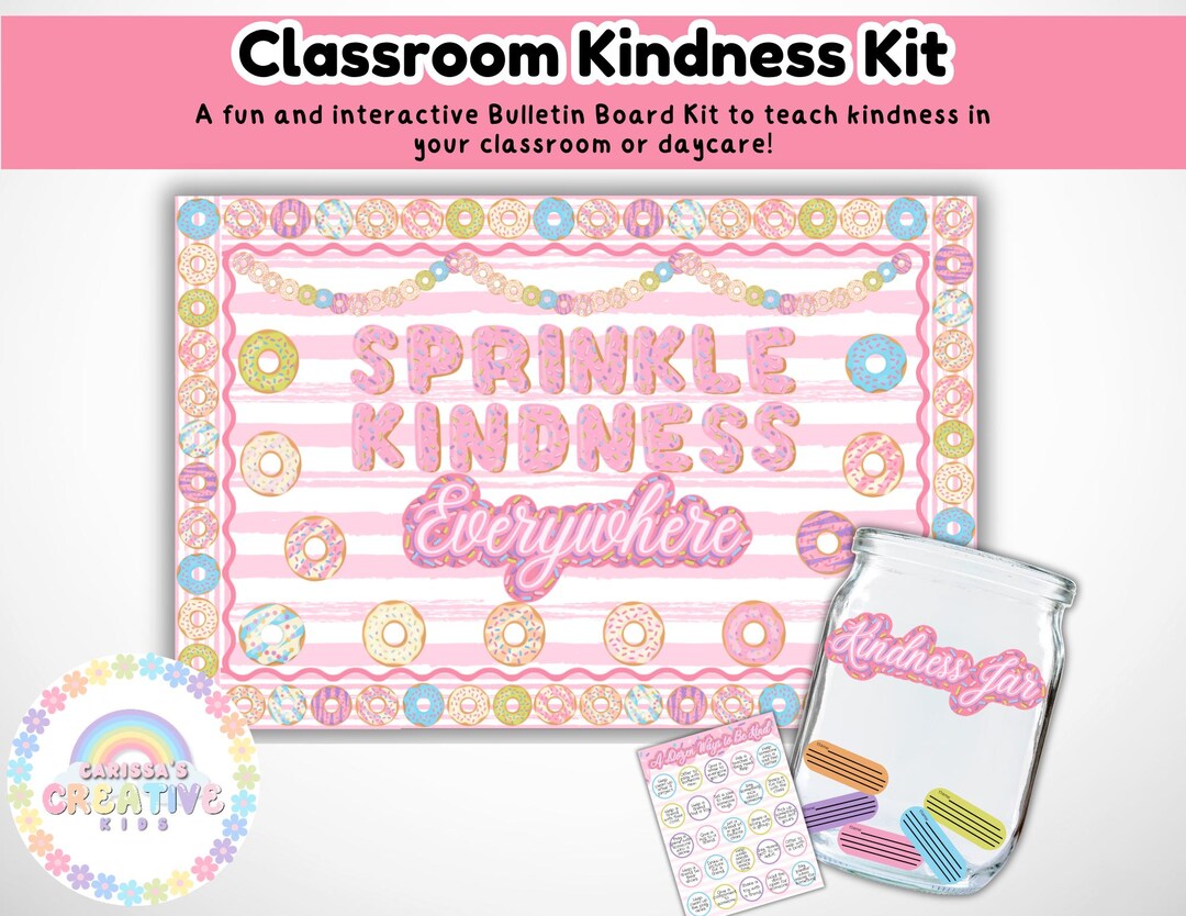 Teaching Kindness Bulletin Board Kit Kindness Jar Preschool Kindness ...