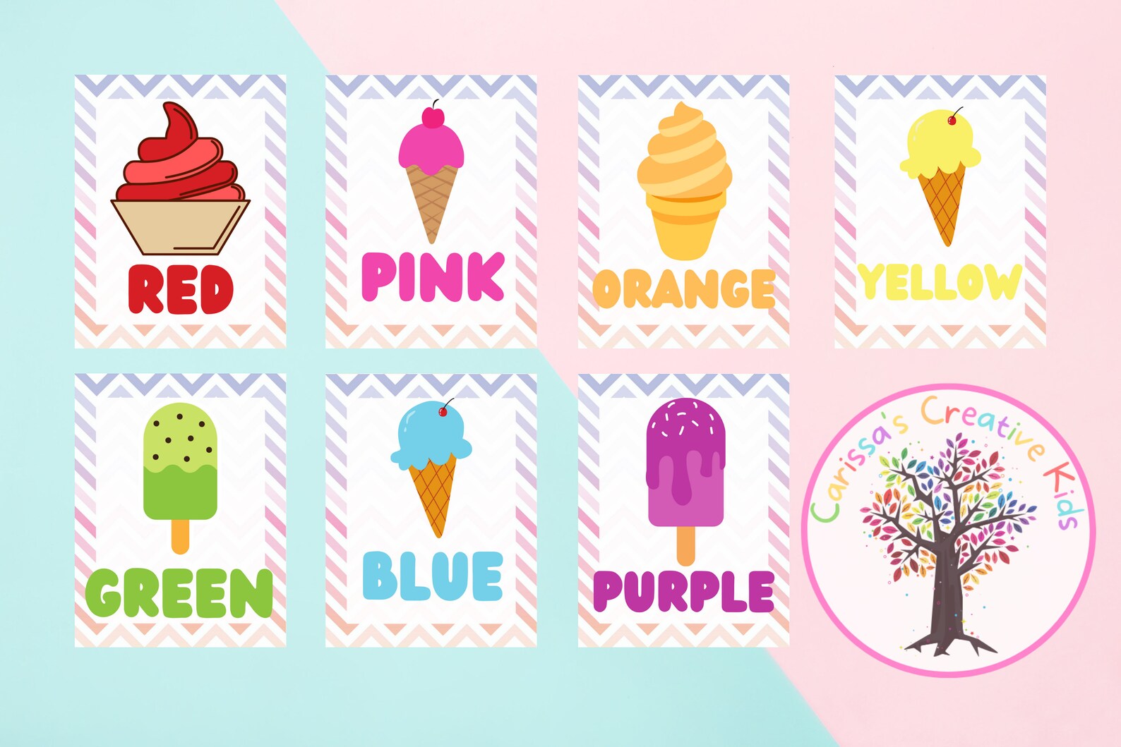 Ice Cream Themed Playroom Daycare Classroom Wall Art - Etsy