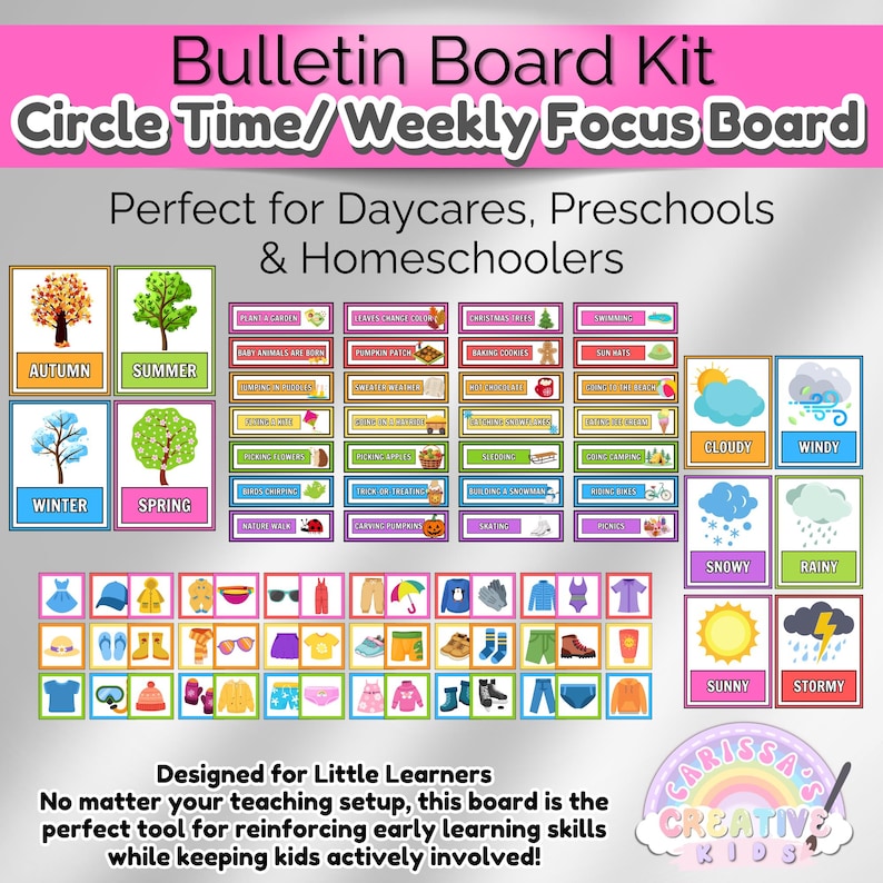 Daycare Circle Time Board | Preschool Focus Wall | Homeschool Bulletin ...