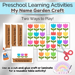 Spring Preschool Name Tracing Activity | Craft Kit for Kids ...