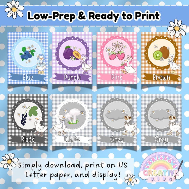 Silly Goose Color Posters | Classroom Decor Theme | Pastel Playroom ...