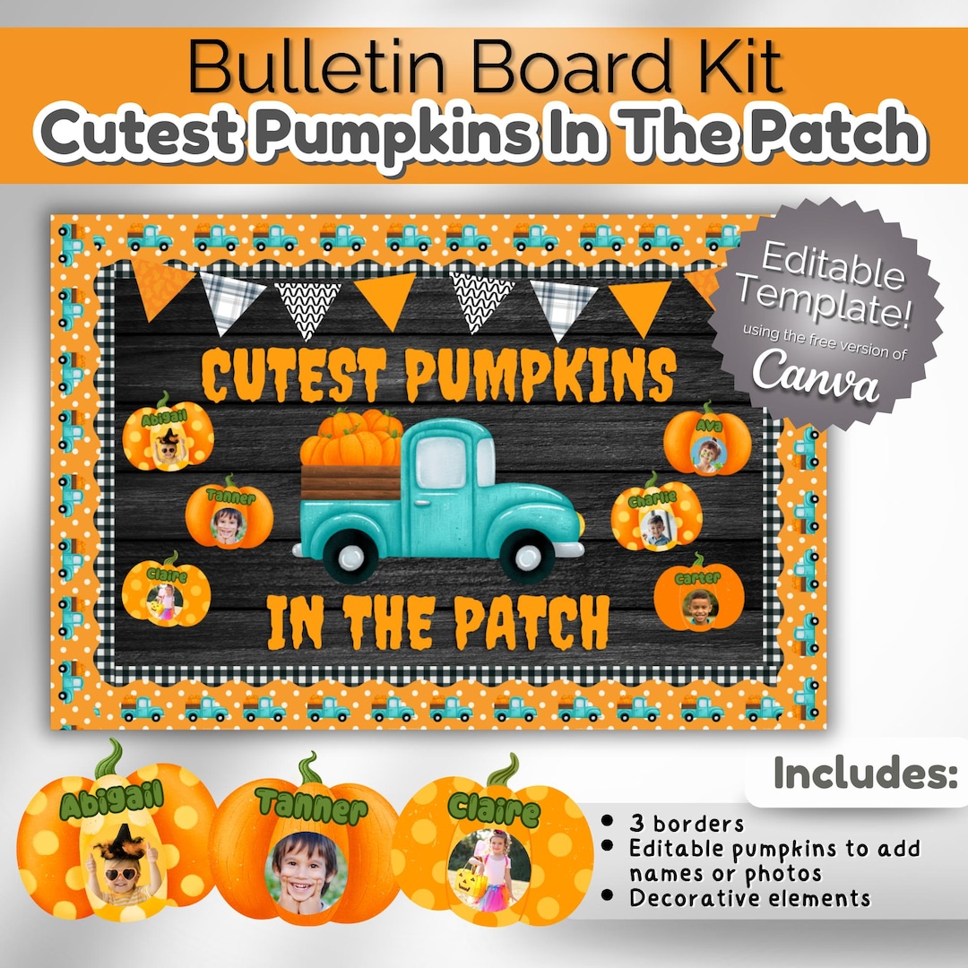 Cutest Pumpkins in the Patch Bulletin Board Kit | Classroom Decor ...