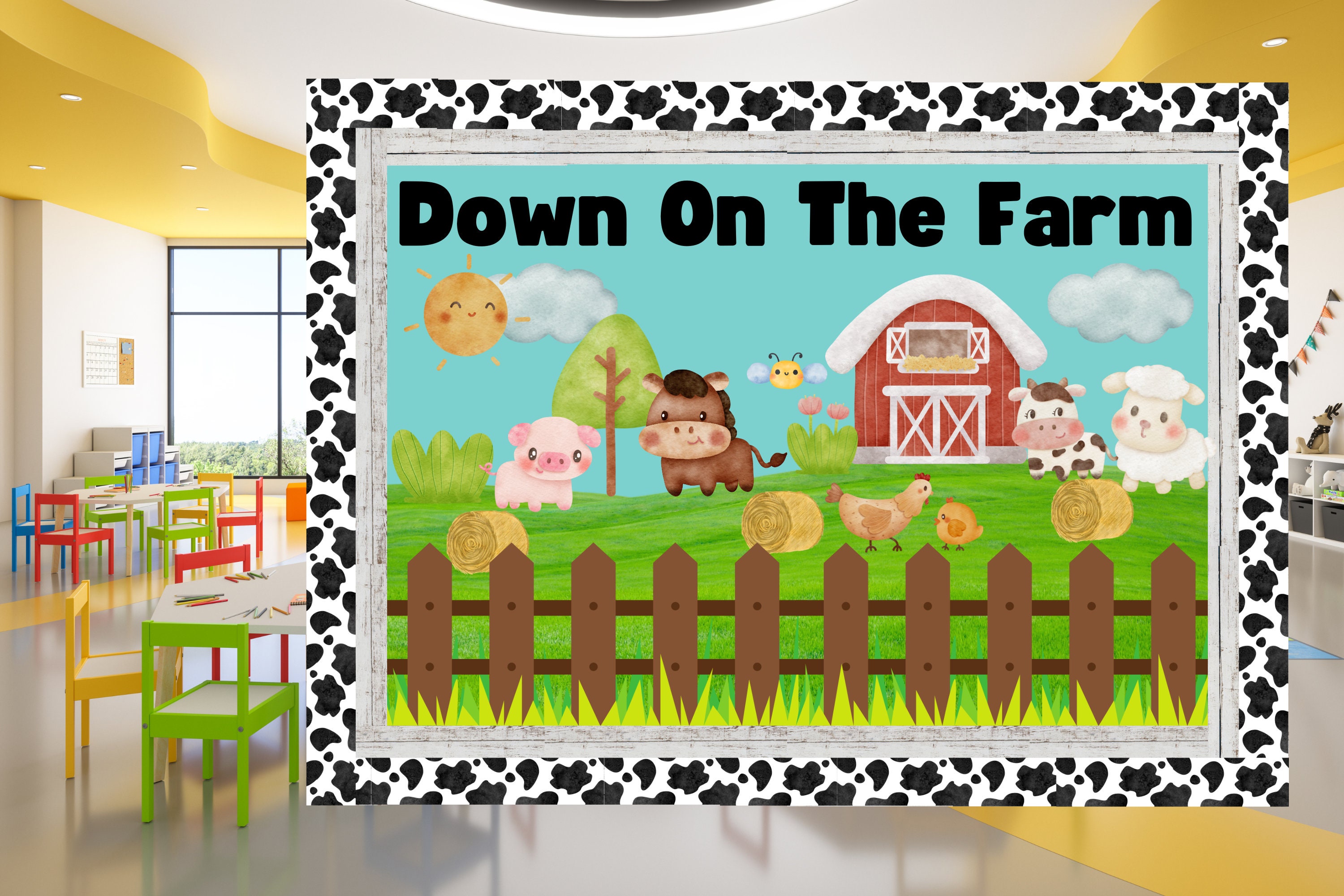 Down on the Farm Bulletin Board Kit Classroom Farm Decor - Etsy