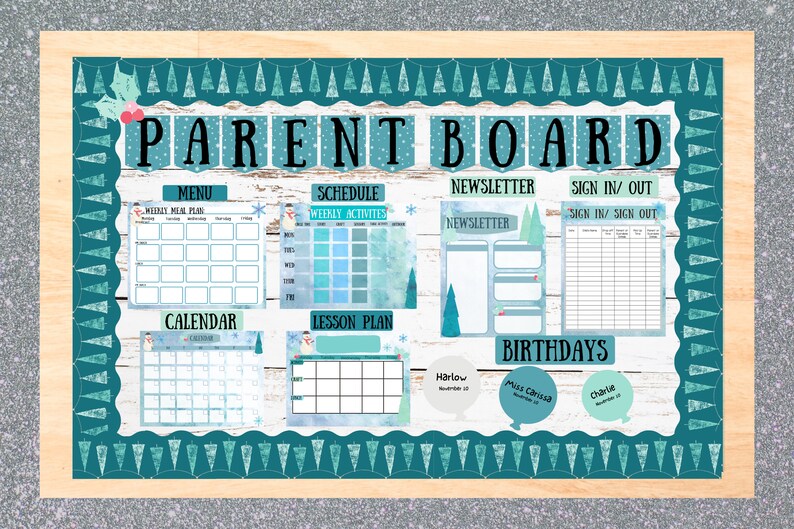 Parent Information Board for School Daycare Preschool Home - Etsy