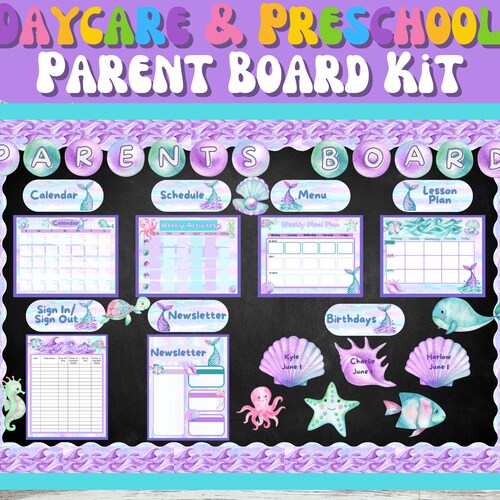 Daycare Parent Board Childcare Information Bulletin Board - Etsy