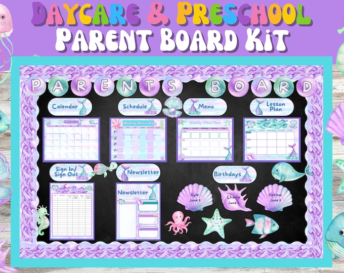 Daycare Parent Board| Childcare Information Bulletin Board Templates ...