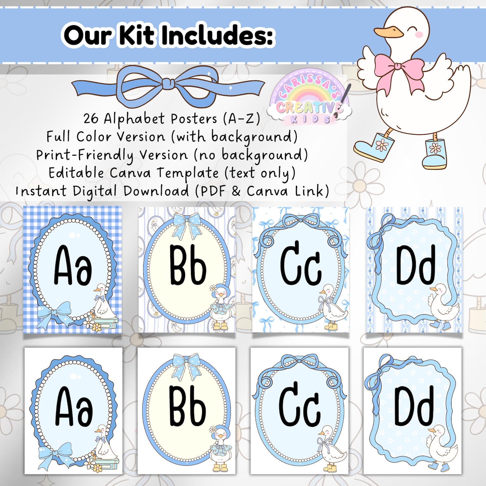 Classroom Alphabet Posters | ABC Playroom Prints Wall Decor | Daycare ...