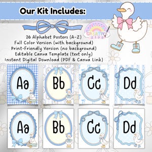 Classroom Alphabet Posters | ABC Playroom Prints Wall Decor | Daycare ...