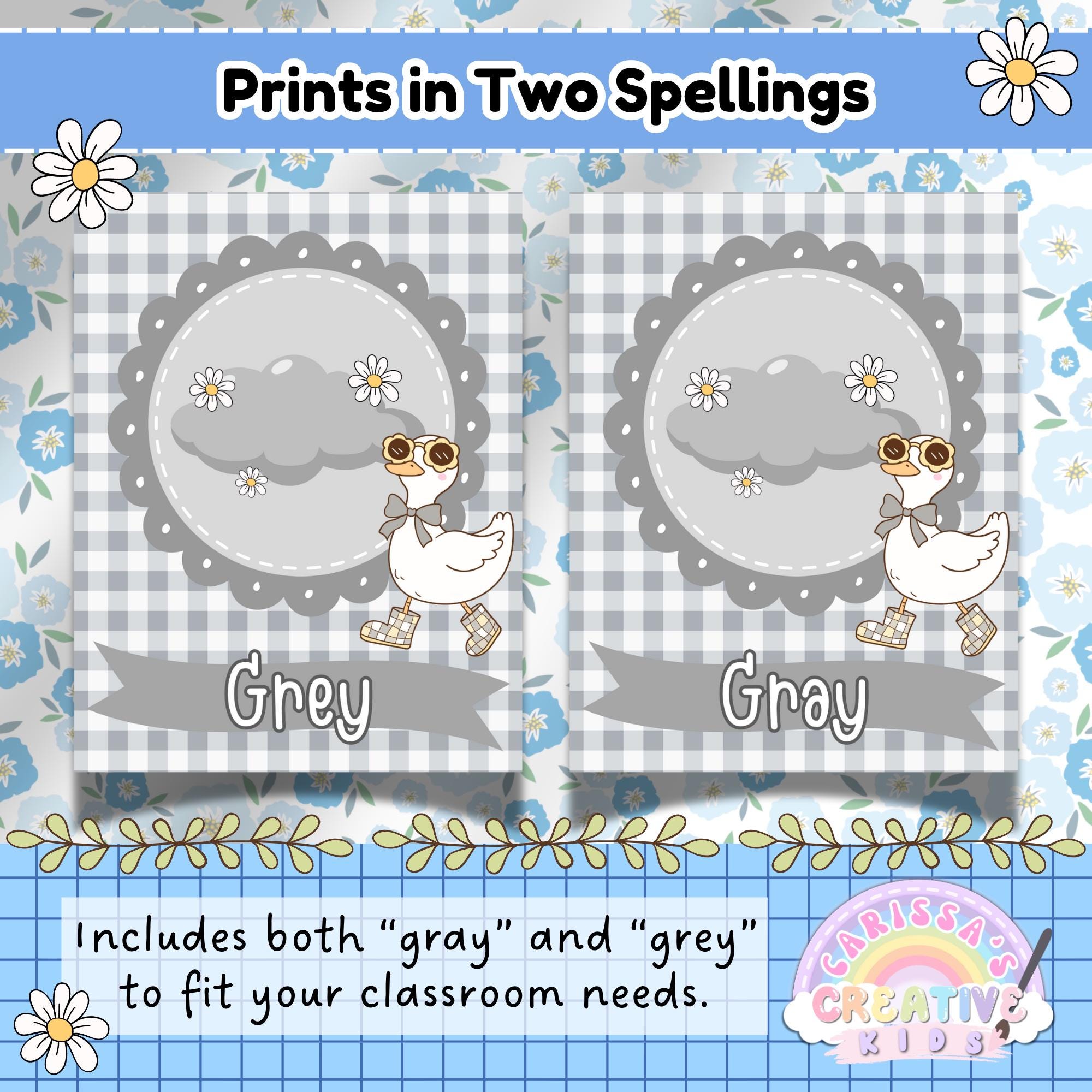 Silly Goose Color Posters | Classroom Decor Theme | Pastel Playroom ...