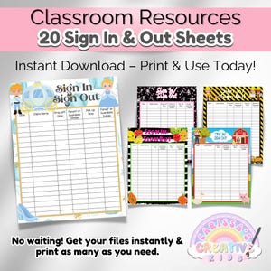 20 Printable Daycare Sign in Sheets | Daycare Sign in Forms | Preschool ...