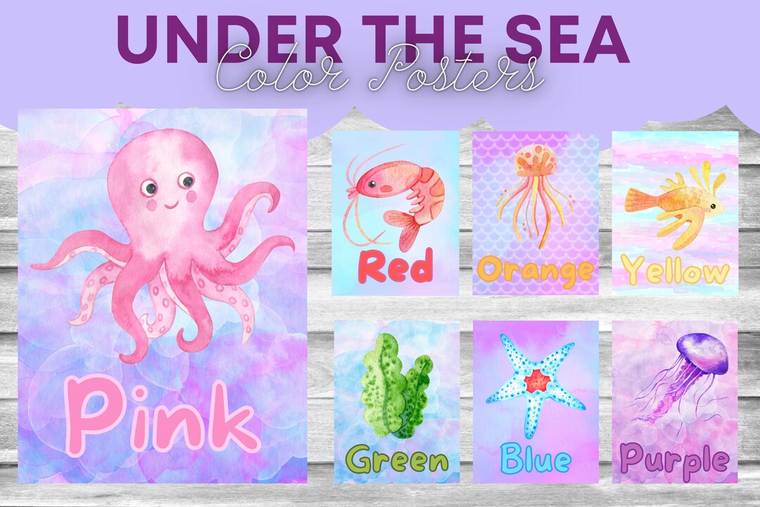 Color Posters for Classroom or Playroom Wall Perfect for Daycare or ...