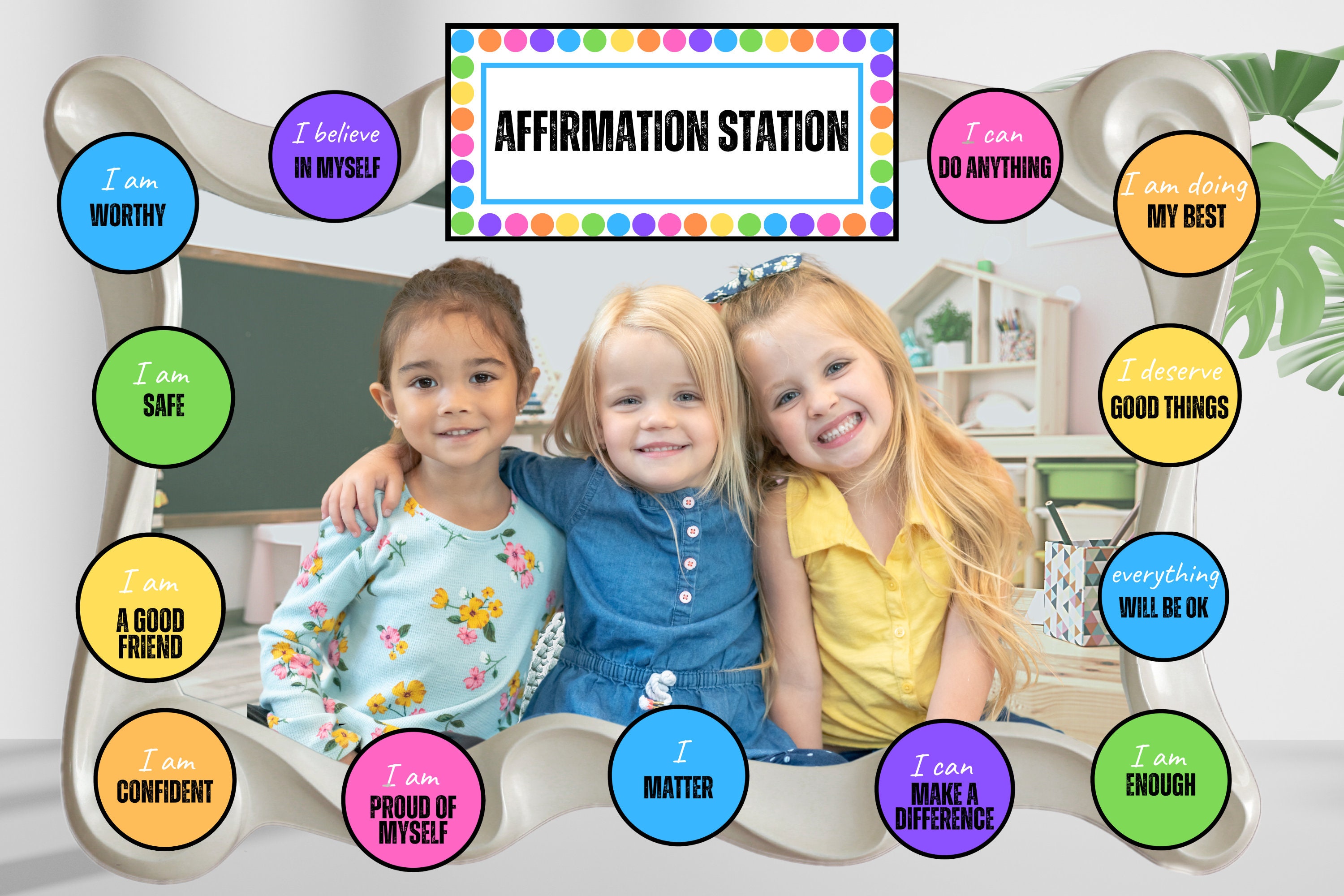 Affirmation Station Classroom Decor Daycare Printable Preschool ...