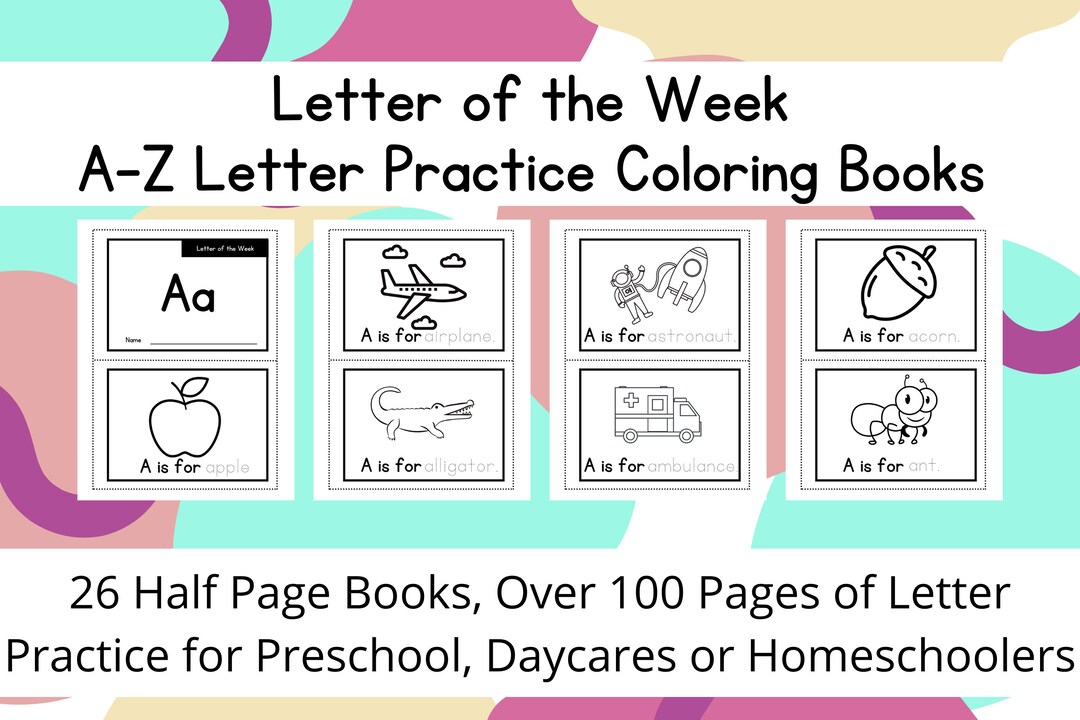 Alphabet Coloring Books | Letter of the Week | Daycare | Preschool ...