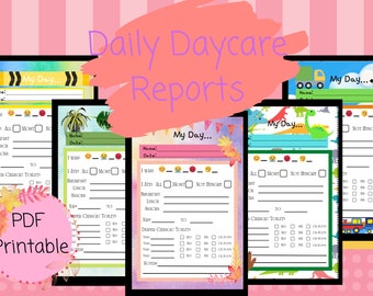 Daily Daycare Reports for Infants, Toddlers or Preschoolers - Etsy