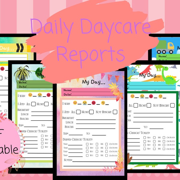 Toddler Daily Report - Etsy