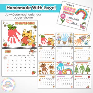 2025 Handprint Calendar | Printable Keepsake Art | Perfect Gift for ...