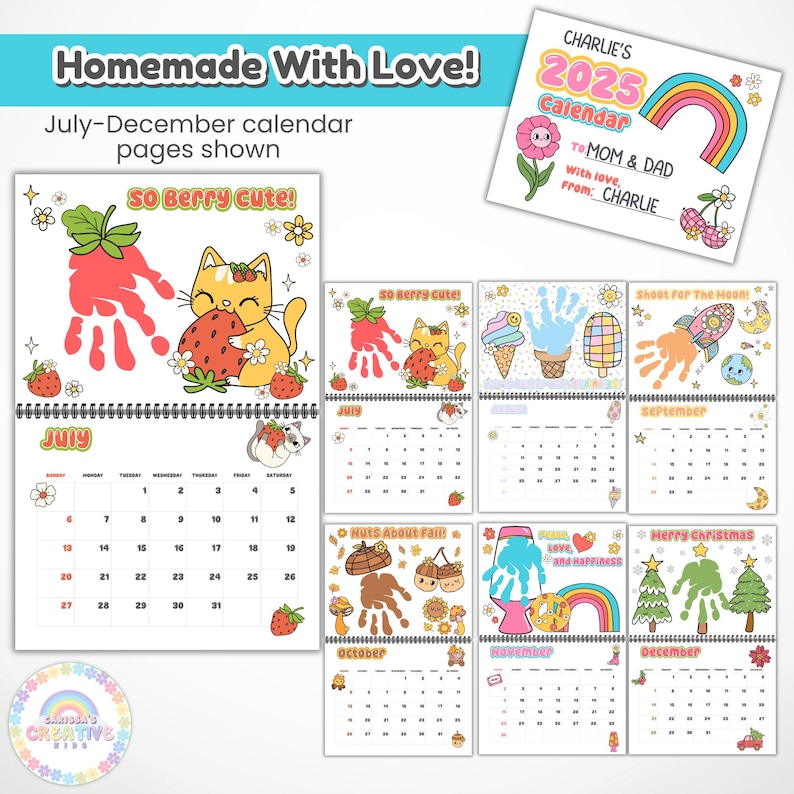 2026 Handprint Calendar | Printable Keepsake Art | Perfect Gift for ...