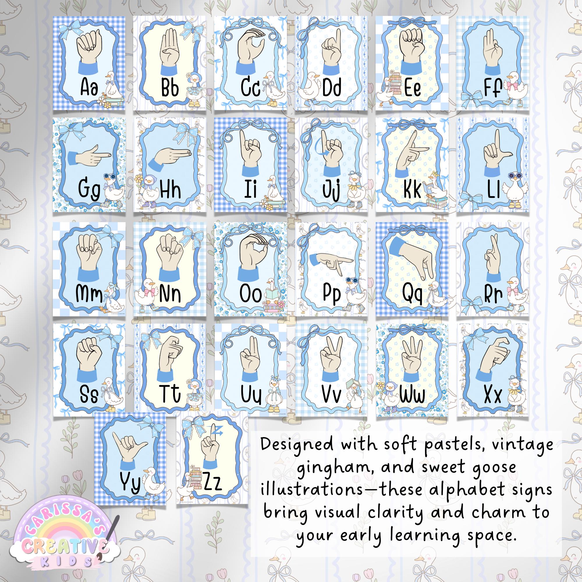 ASL Alphabet Posters for Classroom Decor | American Sign Language Decor ...
