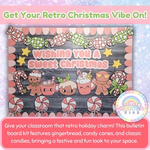 Retro Christmas Bulletin Board Kit! Holiday Classroom Decor for Your ...