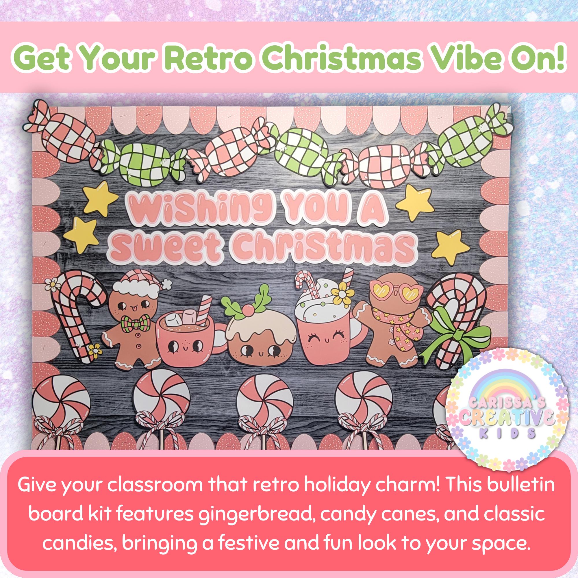 Retro Christmas Bulletin Board Kit! Holiday Classroom Decor for Your ...