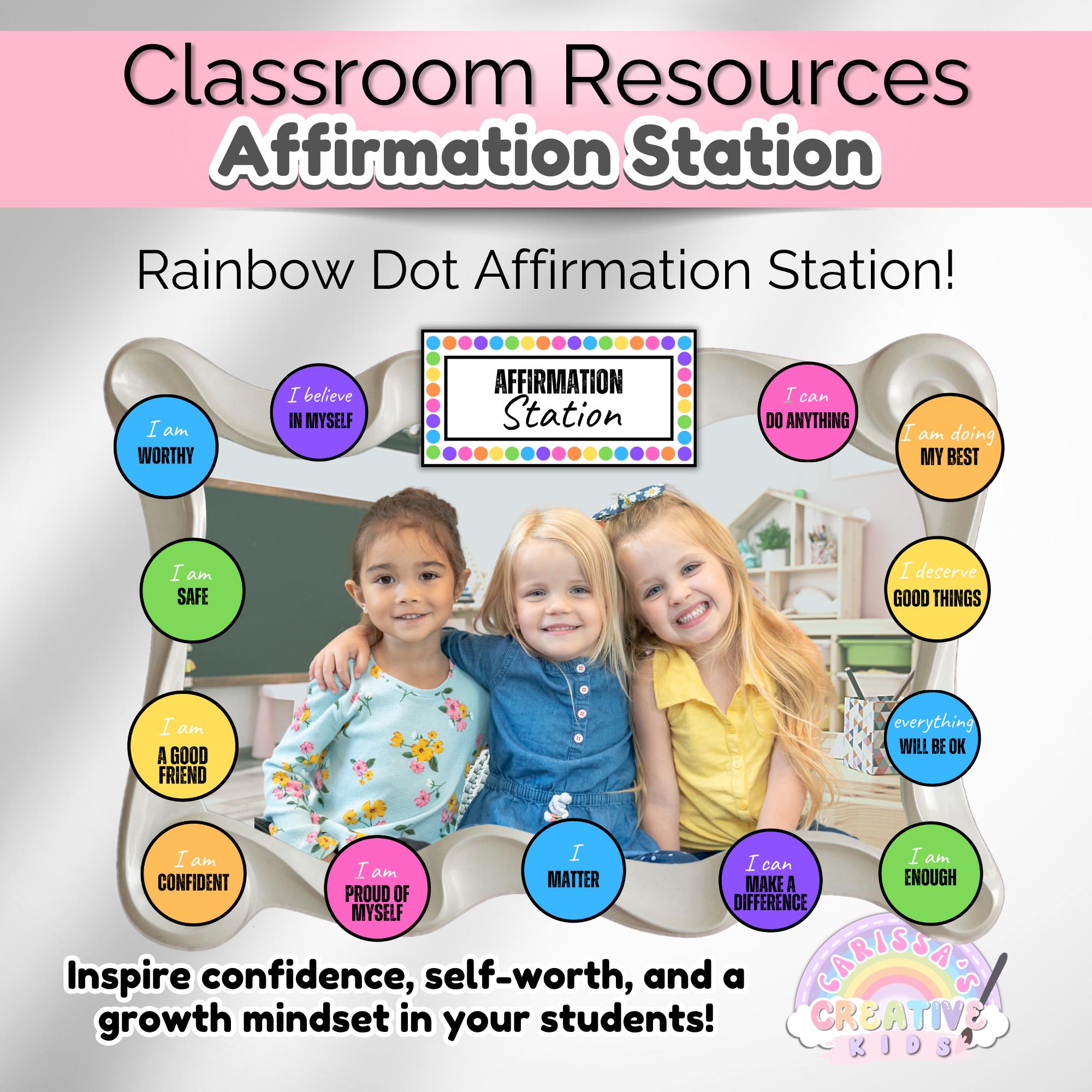 Affirmation Station | Classroom Decor | Daycare Printable | Preschool ...