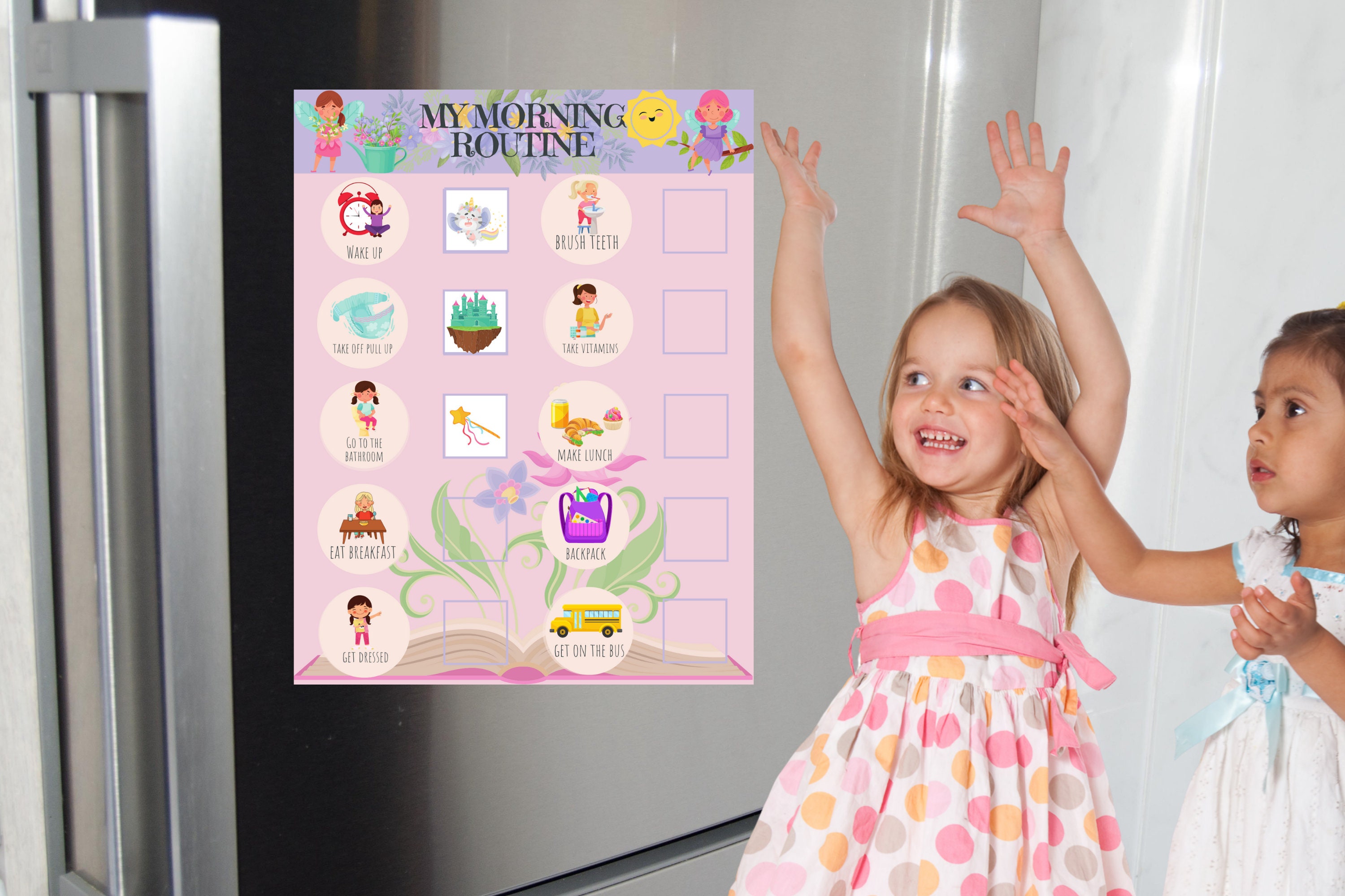 Kids Daily Schedule Chore Chart | Printable Responsibility Chore Chart ...