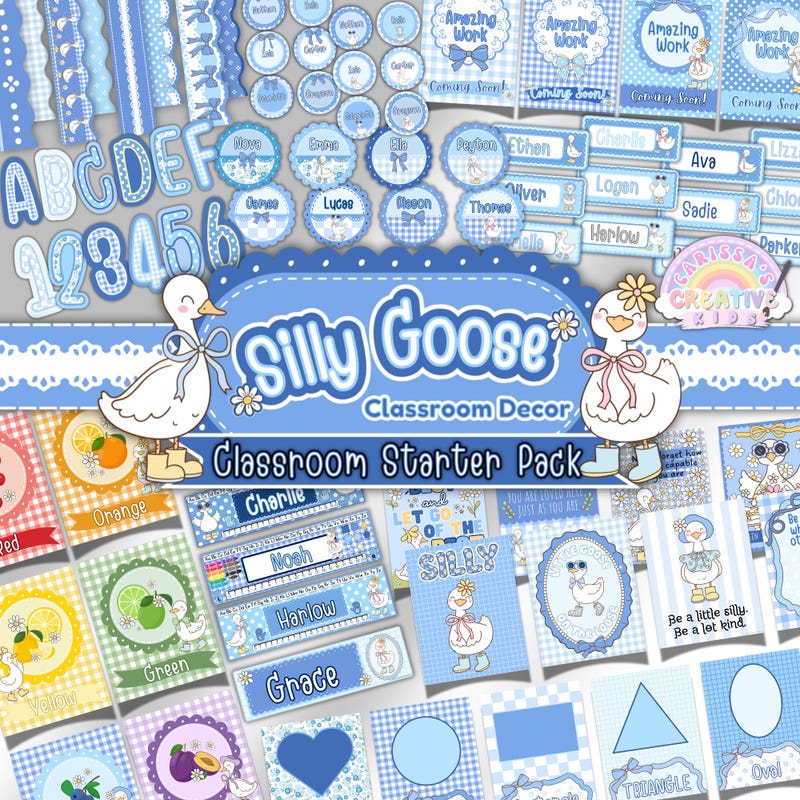 Classroom Pack Gingham - Etsy UK