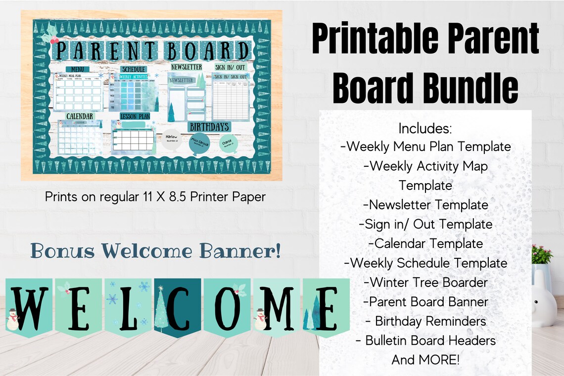 Parent Information Board for School Daycare Preschool Home - Etsy