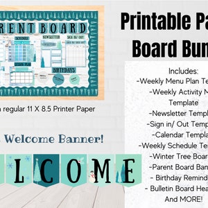 Parent Information Board for School, Daycare, Preschool, Home Childcare ...