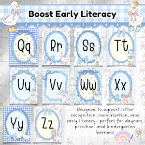 Classroom Alphabet Posters | ABC Playroom Prints Wall Decor | Daycare ...