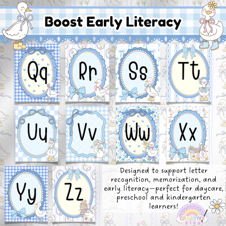 Classroom Alphabet Posters | ABC Playroom Prints Wall Decor | Daycare ...