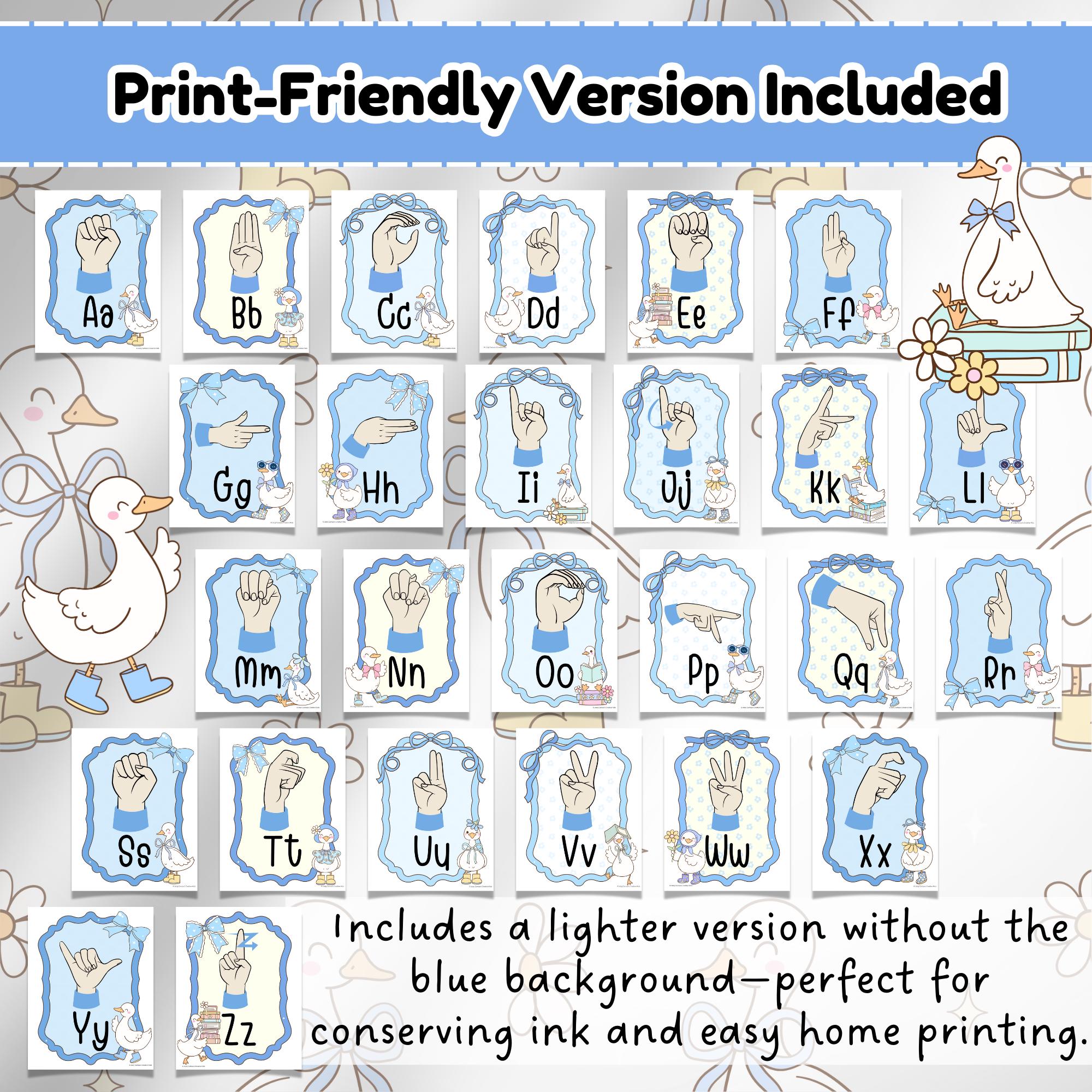 ASL Alphabet Posters for Classroom Decor | American Sign Language Decor ...