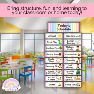 Printable Daily Schedule Cards for Daycares, Preschools & Childcare ...