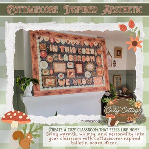 Cozy Cottage Classroom Printable Bulletin Board Kit | Cottagecore ...