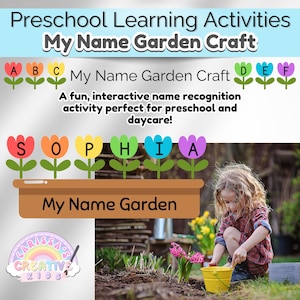 Spring Preschool Name Tracing Activity | Craft Kit for Kids ...
