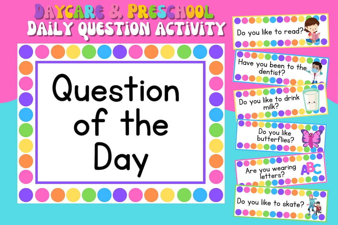 Pre K Question of the Day | Daycare or Preschool Activity | Pre K Sight ...