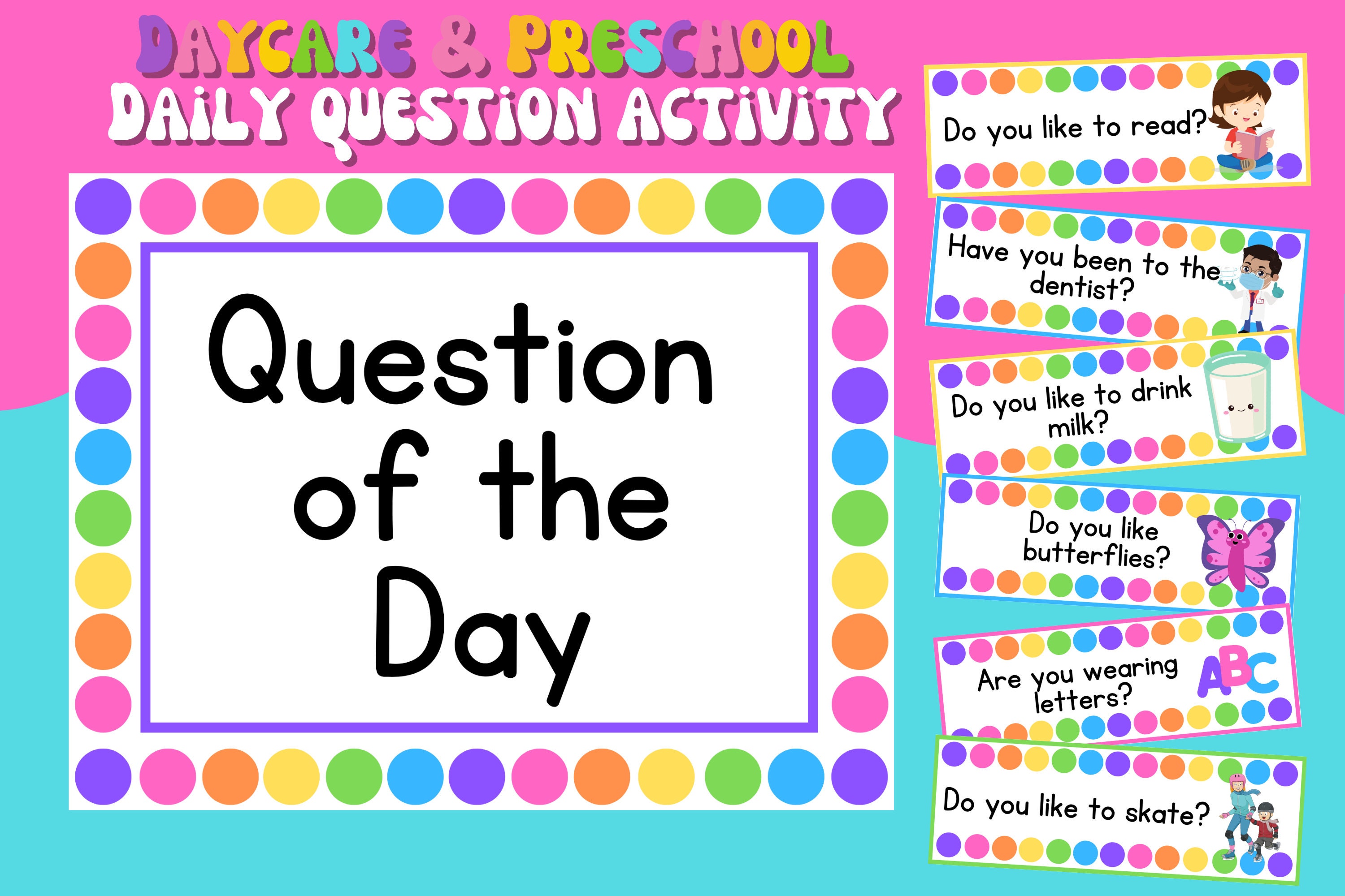 Pre K Question of the Day Daycare or Preschool Activity - Etsy