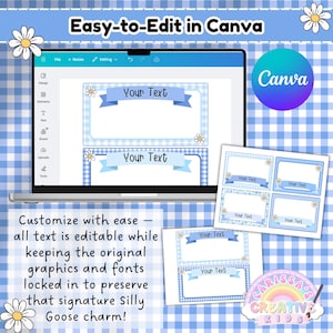 Classroom Decor Labels for Daycare & Preschool | Editable Silly Goose ...