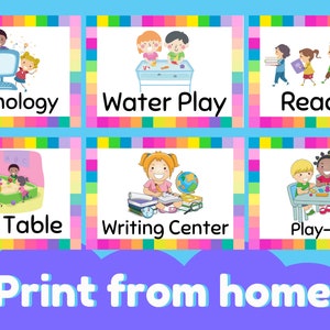 Center Signs for Daycare or Preschool Classrooms | 31 PDF Printable ...