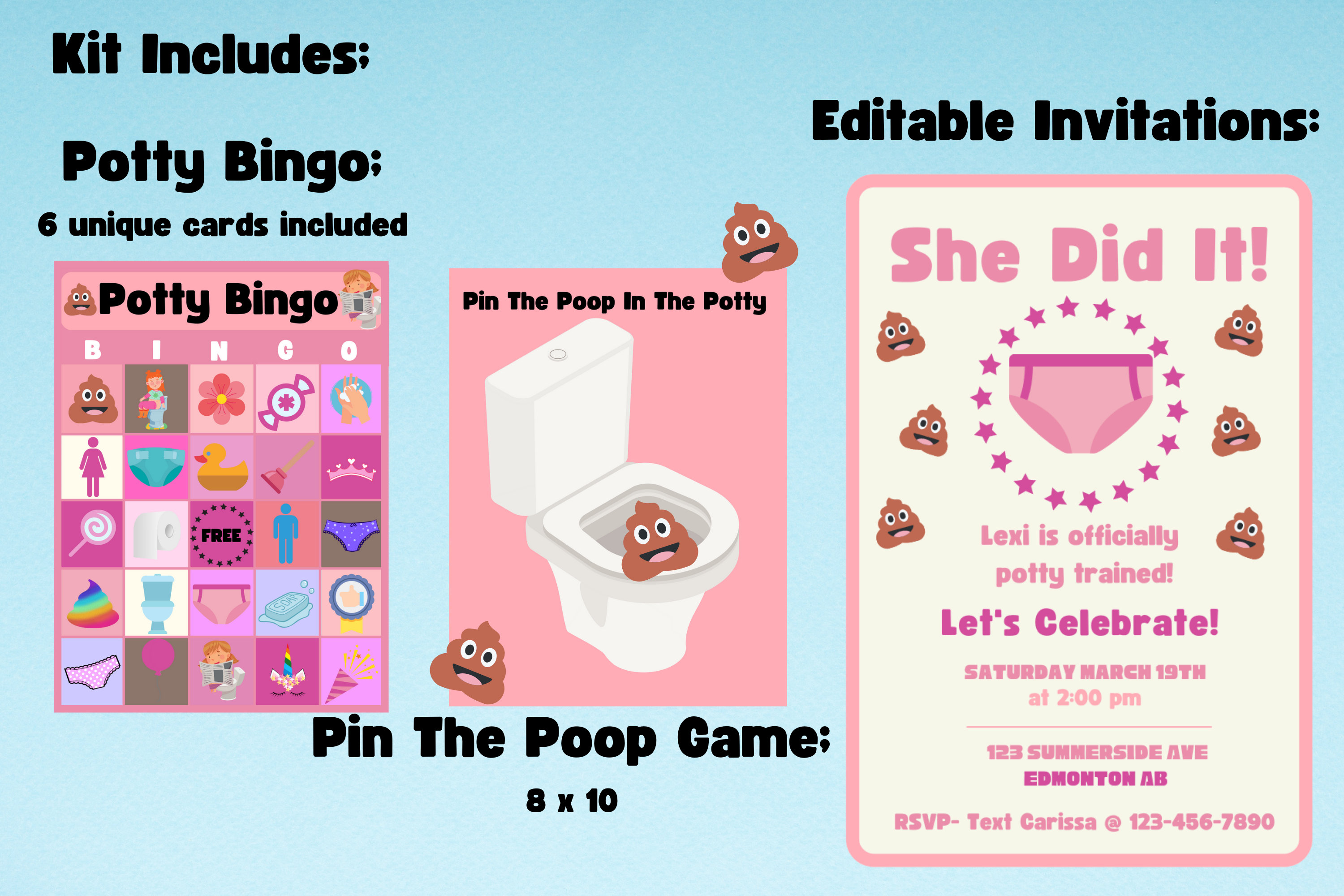 Potty Trained Party Kit | Potty Party | Potty Training Success ...