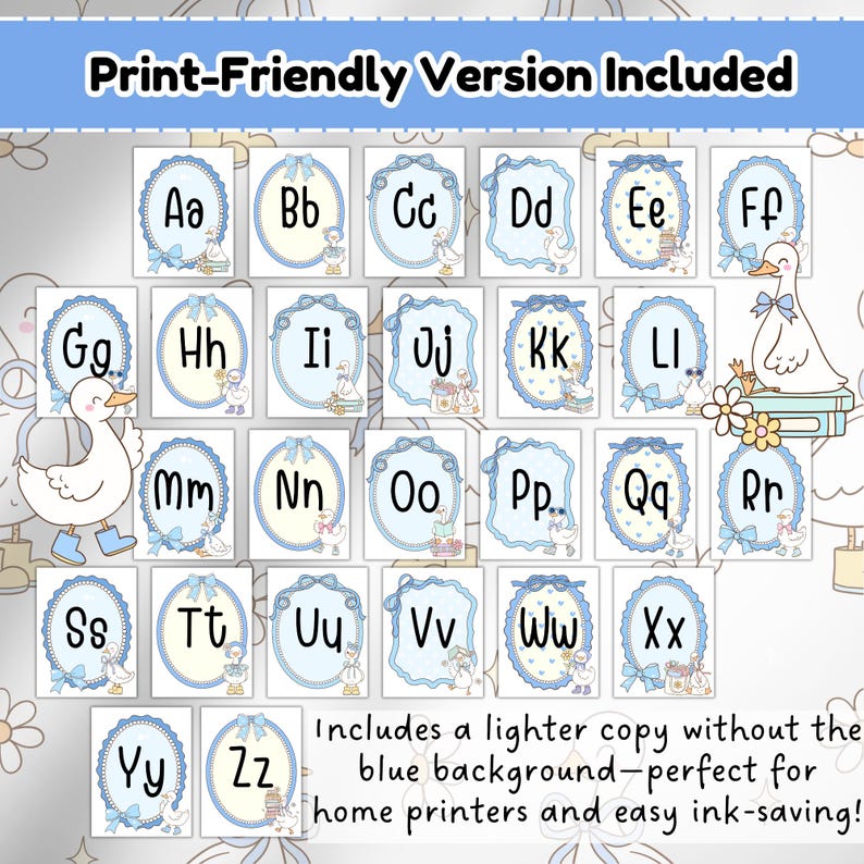 Classroom Alphabet Posters | ABC Playroom Prints Wall Decor | Daycare ...