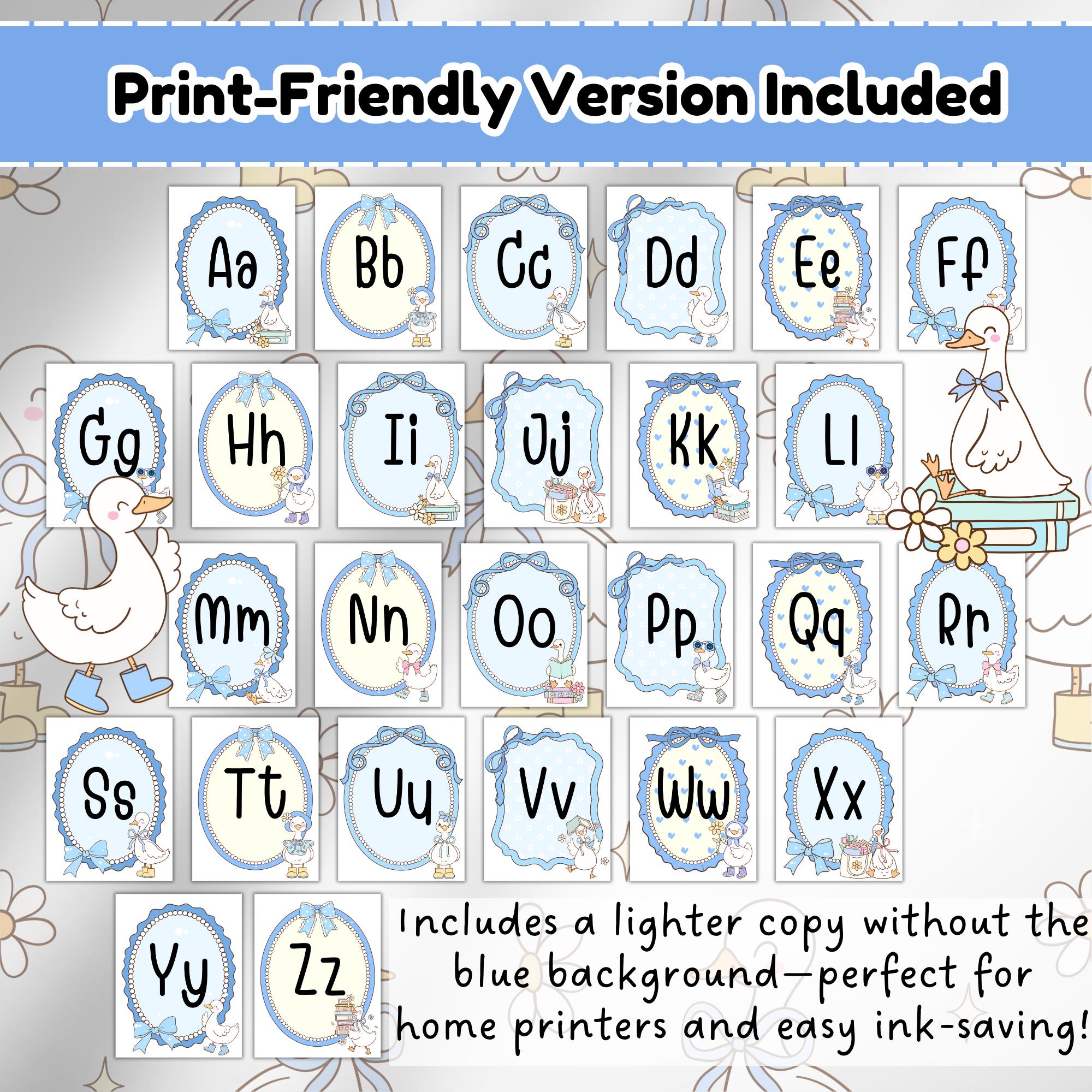 Classroom Alphabet Posters | ABC Playroom Prints Wall Decor | Daycare ...