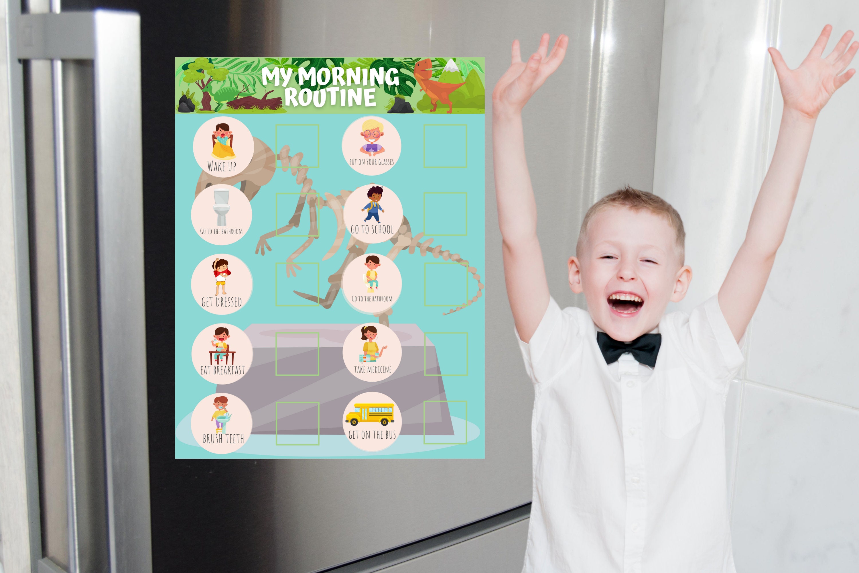 Morning and Bedtime Routine Chart Printable Responsibility Chore Chart ...