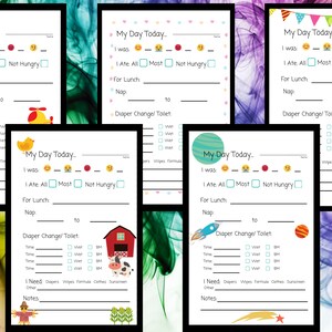 Daily Daycare Reports for Infants, Toddlers or Preschoolers - Etsy