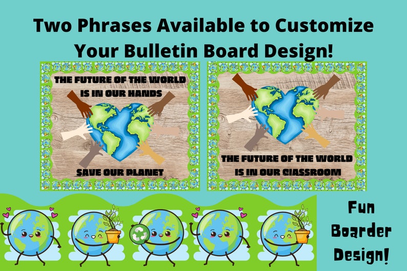 Earth Day Bulletin Board Kit Classroom Bulletin Board Earth Day ...