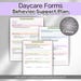 Daycare Forms Behavior Support Plan | Classroom Behavior Management ...