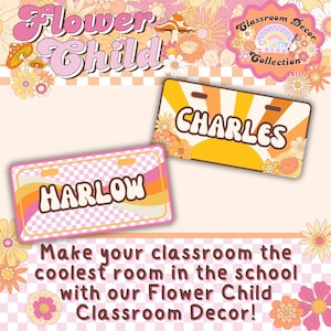Retro License Plate Classroom Student Name Tags Editable Template | 14 ...